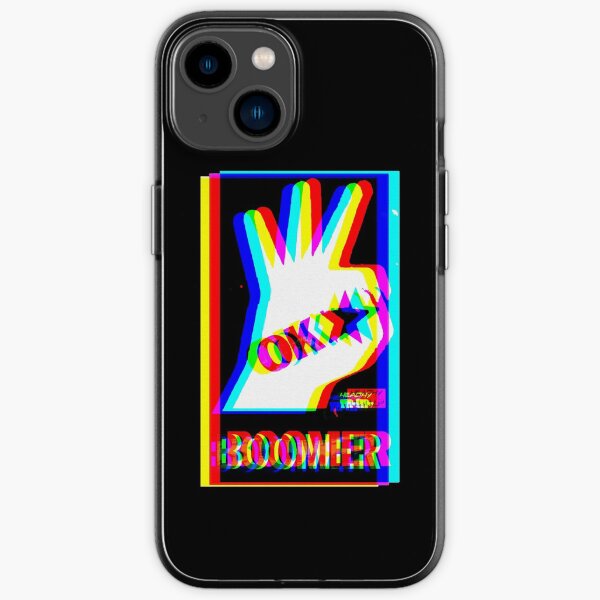 "OK BOOMER Hand Sign Retro Poster Aesthetic Style " iPhone Case for ...