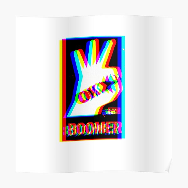 "OK BOOMER Hand Sign Retro Poster Aesthetic Style " Poster by HEALTHY ...