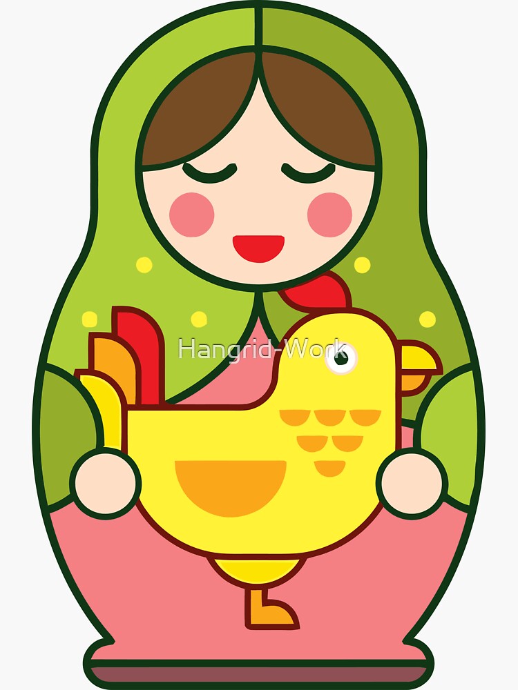 "Mamushka" Sticker by Hangrid-Work | Redbubble