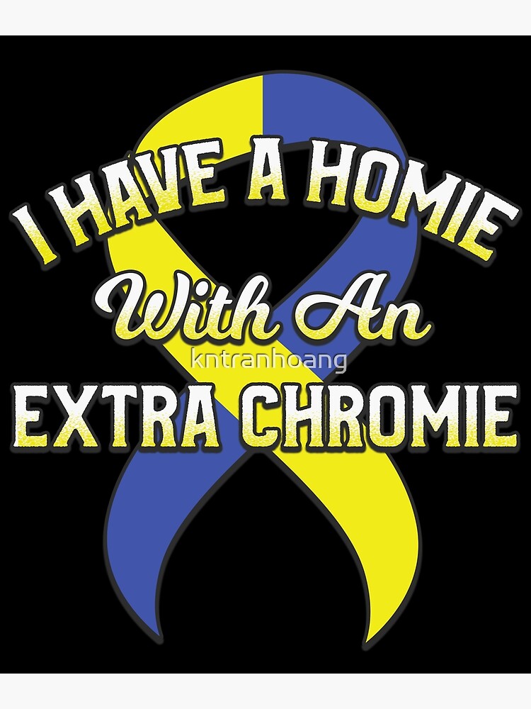 "Down Syndrome Awareness Gift - I Have A Homie With Extra Chromie ...