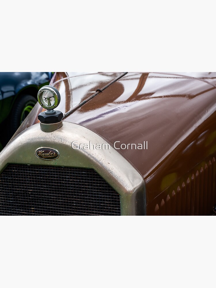 "The front of a brown 1929 Humber 9/28 saloon on display at a car show ...