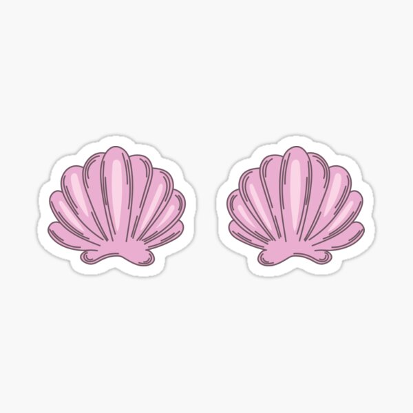 "Shell Boobs Funny Tropical Beach Vacation Gift" Sticker for Sale by ...