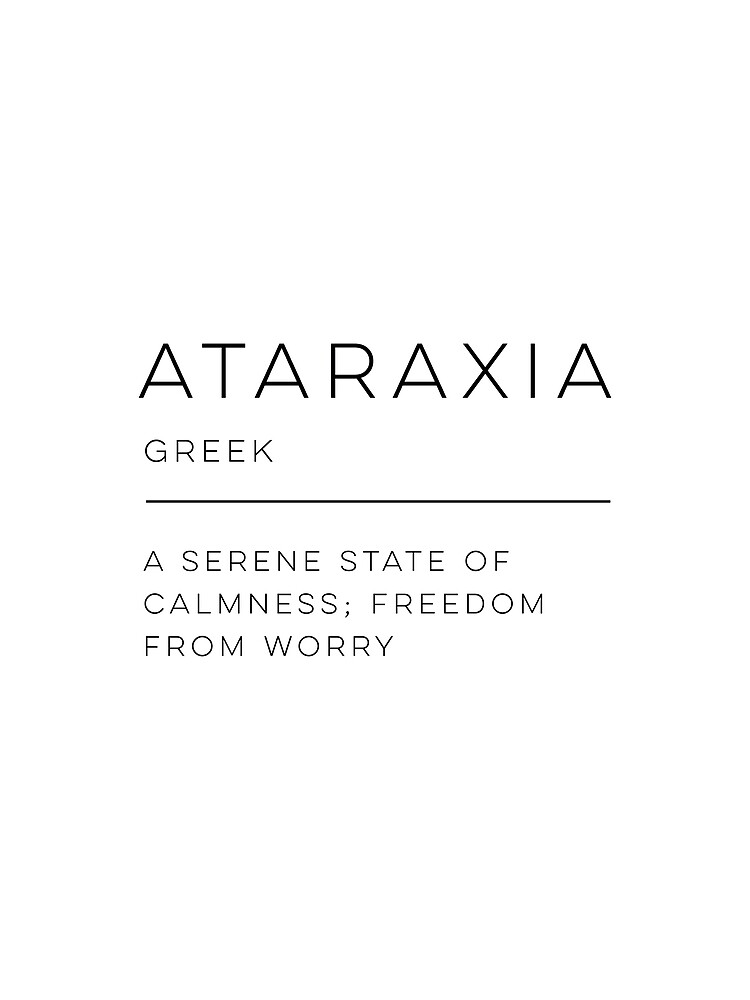 "Ataraxia Definition" Poster for Sale by wisemagpie | Redbubble