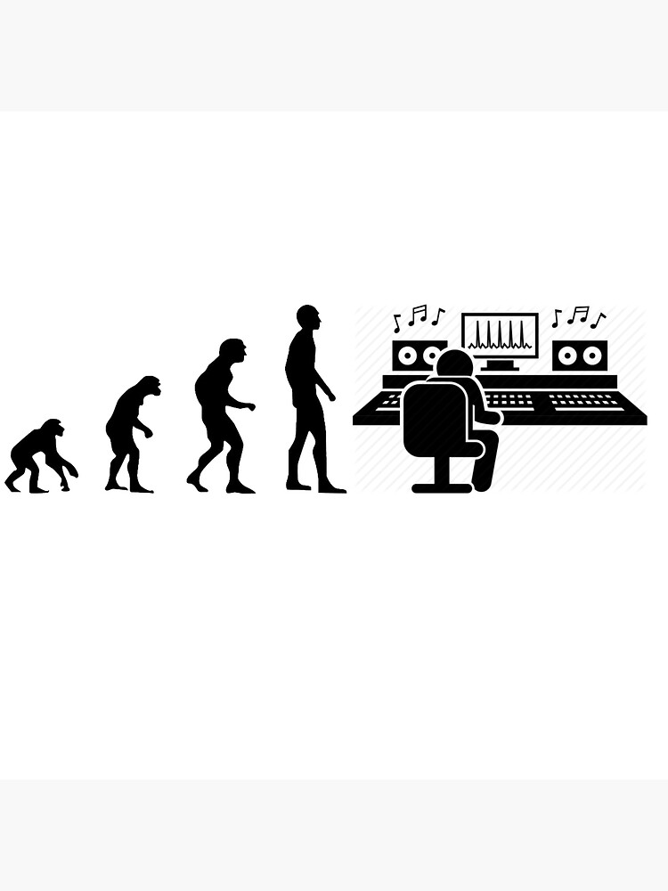 "Music Producer Human Evolution" Art Print by Hubert-Tak-O | Redbubble