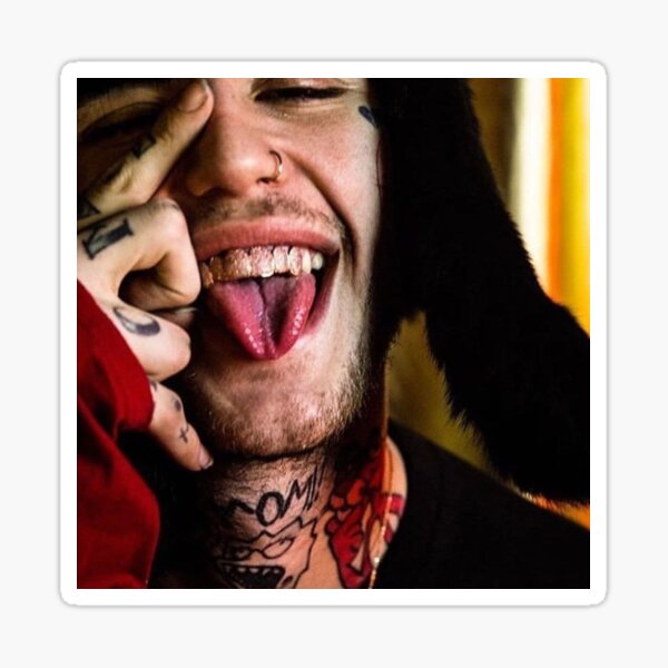 Lil Peep Being Cute Sticker For Sale By Hotzombiegurl Redbubble