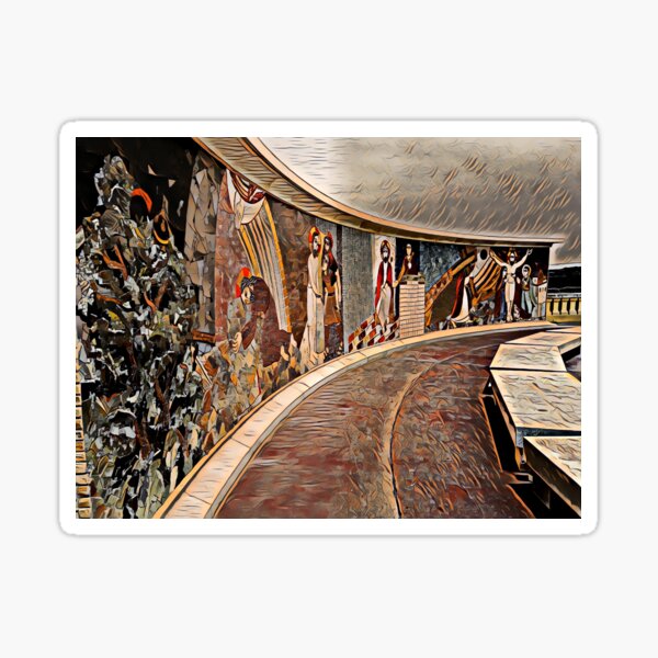 "Mural painting at a church in Gozo, Malta" Sticker for Sale by ...
