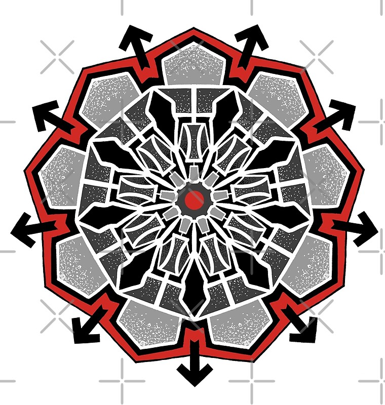 "Geometric cyberpunk mandala" by Blacklinesw9 | Redbubble