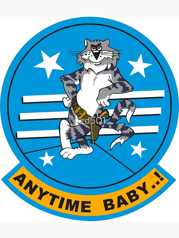 "F-14 Tomcat Anytime Baby! - Patch - Clean Style " Poster by pzd501 ...