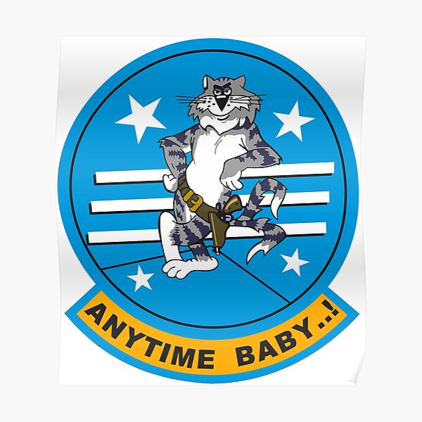 "F-14 Tomcat Anytime Baby! - Patch - Clean Style " Poster by pzd501 ...
