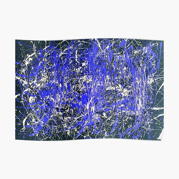 "Abstract Jackson Pollock Painting Original Art Titled: Blue Dance ...