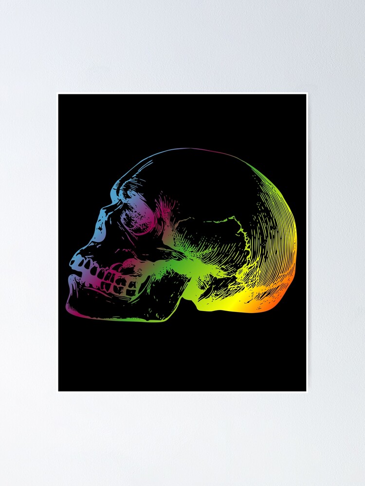 "Rainbow Skull" Poster by TheFlying6 | Redbubble