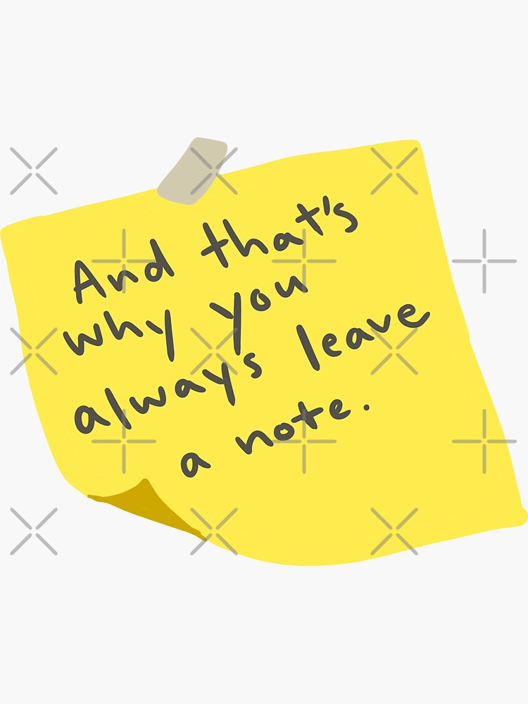 "Leave a Note" Sticker for Sale by willowsbunnies | Redbubble