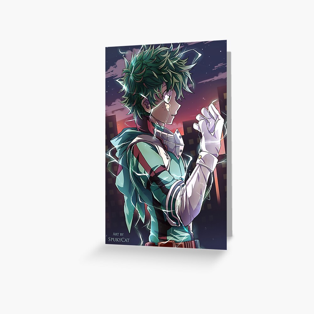 "Deku BNHA" Greeting Card for Sale by SpukyCat | Redbubble