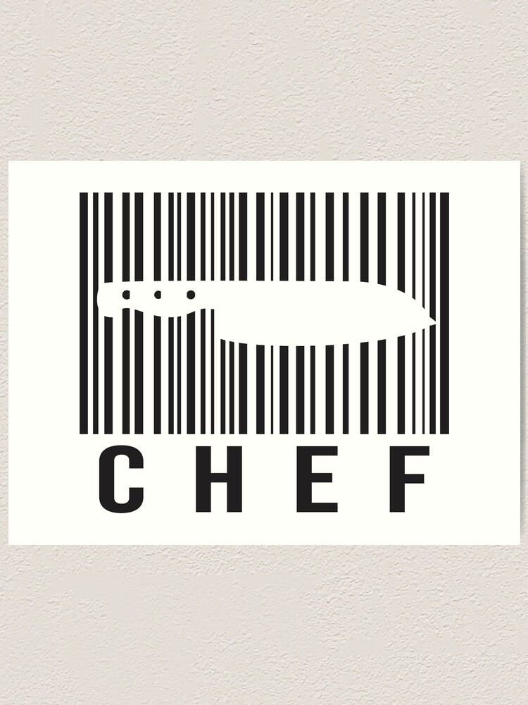 "Chef Knife barcode cool design for professional chefs" Art Print by ...