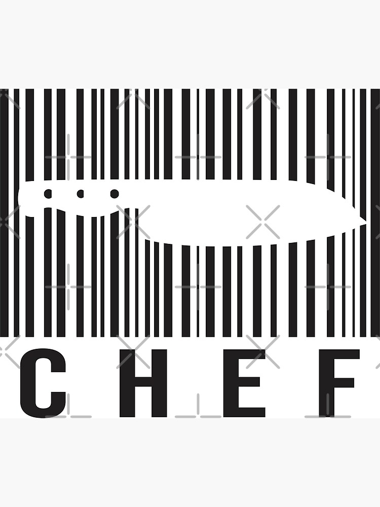 "Chef Knife barcode cool design for professional chefs" Art Print by ...