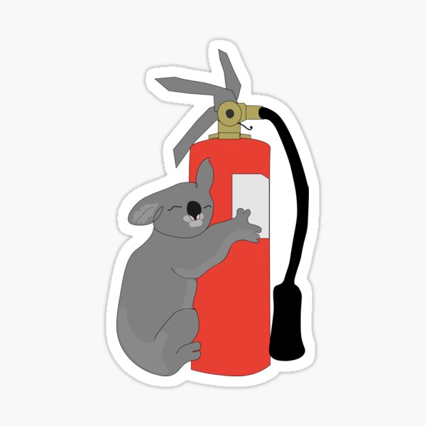 "Australian Bushfire Koala" Sticker for Sale by amandabruha | Redbubble