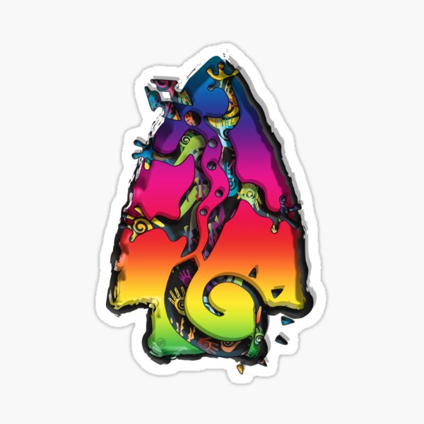 "Lizard on an arrowhead" Sticker by ZiaArtDD | Redbubble