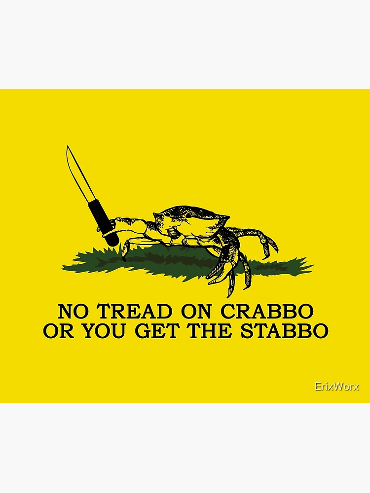 "No Tread on Crabbo" Tapestry by ErixWorx | Redbubble