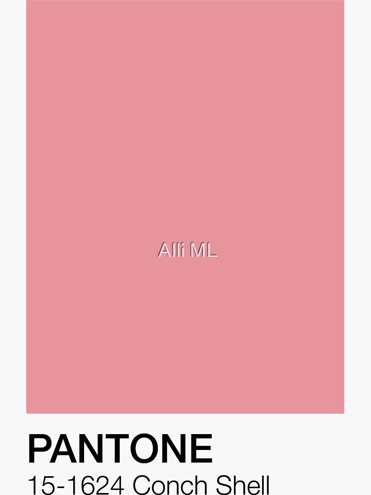 "Conch Shell Pantone Shade " Sticker for Sale by allilapps | Redbubble