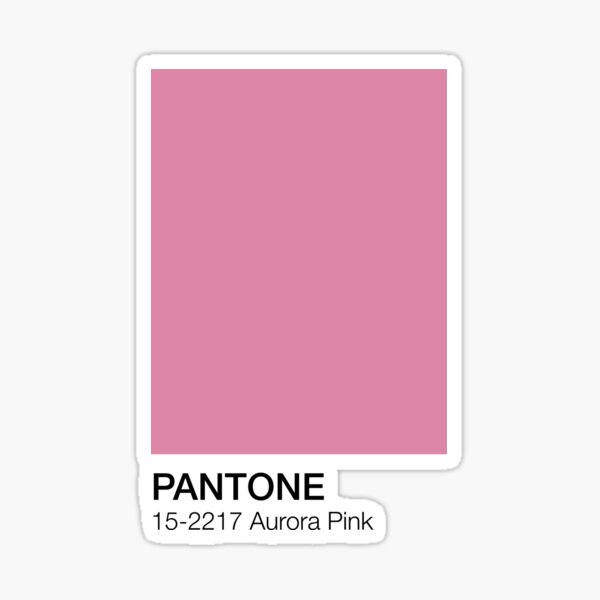 "Aurora Pink Pantone Shade " Sticker for Sale by allilapps | Redbubble