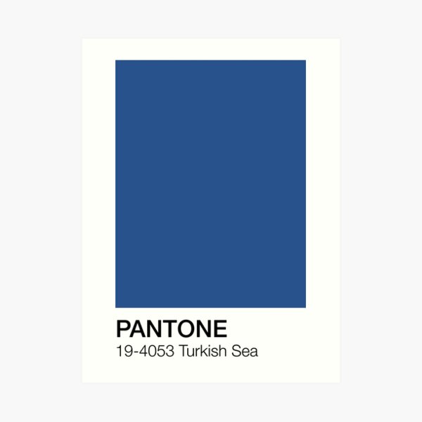 Impression artistique « Abat-jour Pantone de la mer turque », par ...