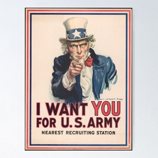"Original Poster Uncle Sam Poster Word " Poster for Sale by angelabelin ...