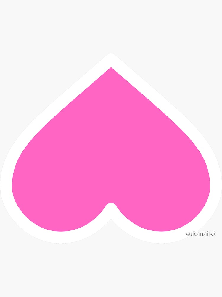 "Reject valentine's day | Pink Upside-Down Heart" Sticker for Sale by ...