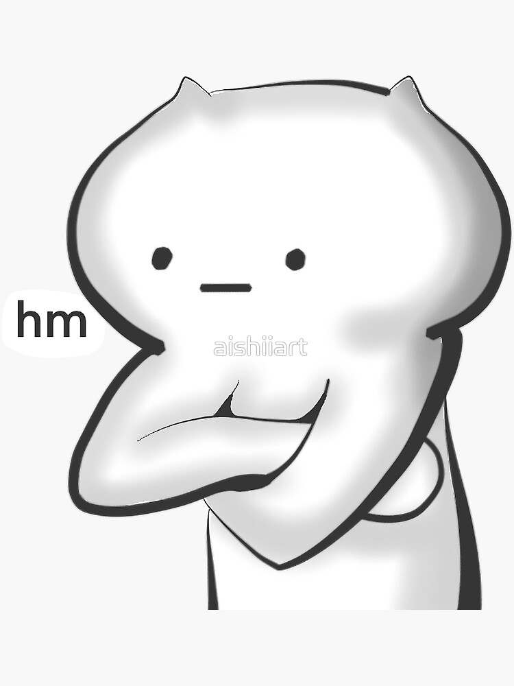 Pegatina «Hm Cat Meme» de aishiiart | Redbubble