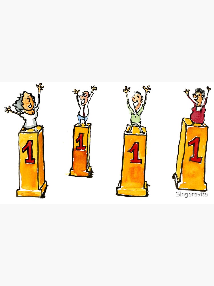 "Number 1 - win-win situation " Sticker for Sale by Singerevita | Redbubble