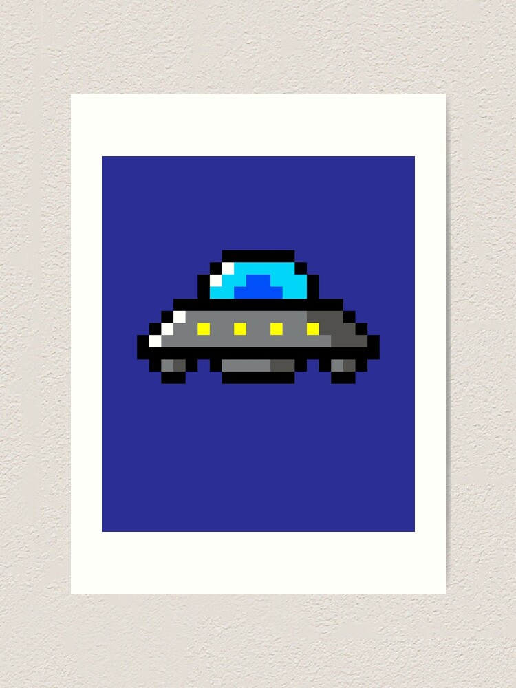 "ufo 8-bit" Art Print by Locked-up | Redbubble