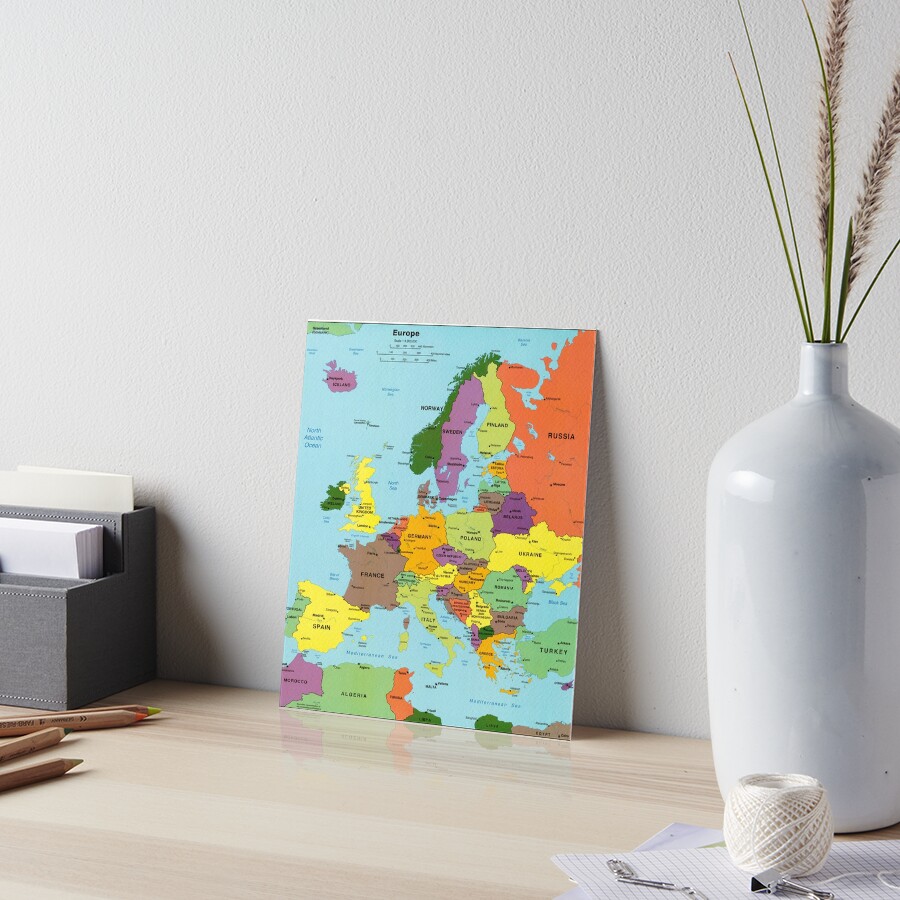 "Digital Modern Map of Europe Printable Download. Large Europe Map Digital. PRINTABLE Map. High ...