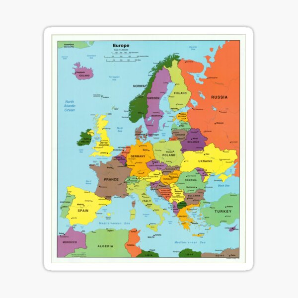 "Digital Modern Map of Europe Printable Download. Large Europe Map Digital. PRINTABLE Map. High ...
