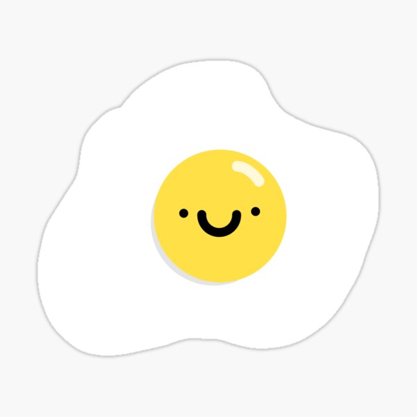 "Happy Sunny Side Up Egg" Sticker for Sale by Gen3vi | Redbubble