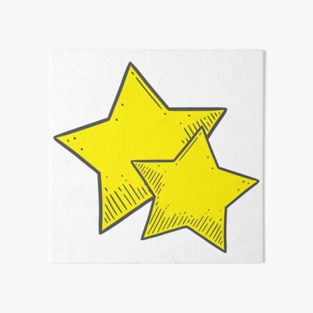 "Two yellow stars in cartoon style." Art Board Print by Sviat | Redbubble