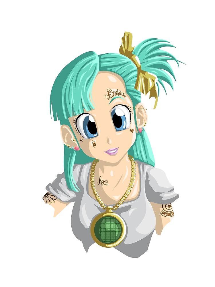 "face tattoo Bulma " Poster for Sale by artbyBenjxmin | Redbubble