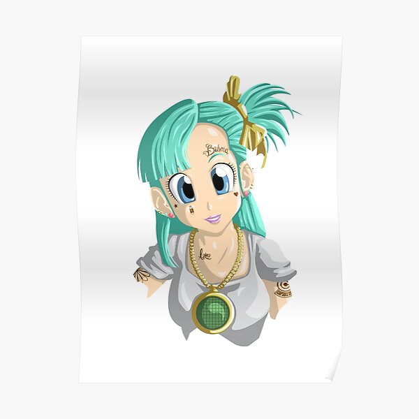 "face tattoo Bulma " Poster for Sale by artbyBenjxmin | Redbubble