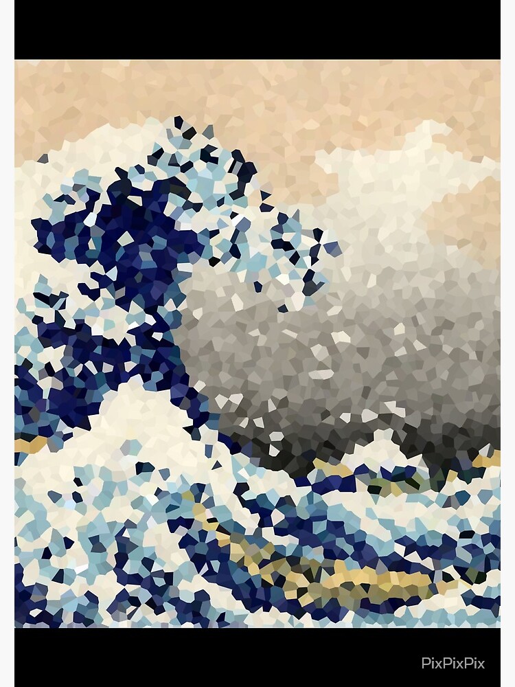 "Hokusai - The Great Wave off Kanagawa - Pixelated Art - Guess the ...