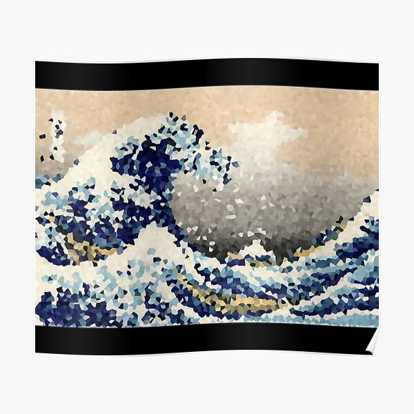 "Hokusai - The Great Wave off Kanagawa - Pixelated Art - Guess the ...