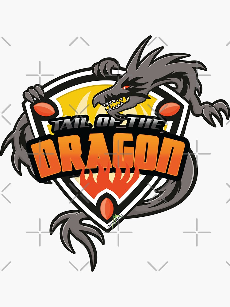 "Tail of the Dragon Road US 129 Motorcycle Sports Car Sticker & T-Shirt ...