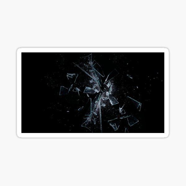 "Broken Glass" Sticker by NewtonTheFirst | Redbubble