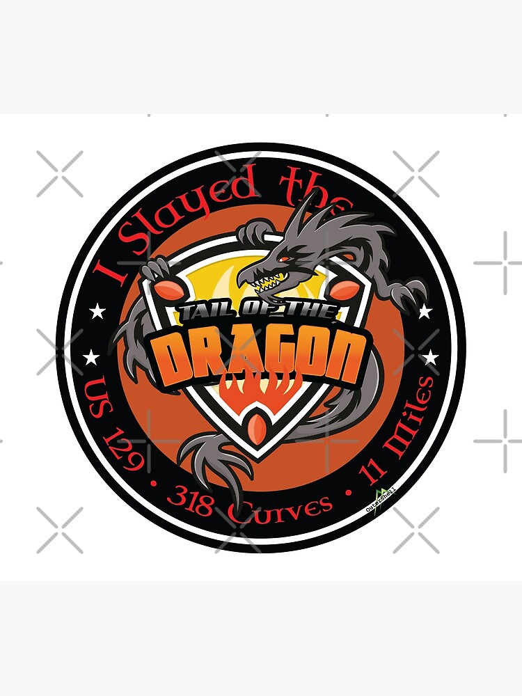 "Tail of the Dragon Road US 129 Motorcycle Sports Car Sticker & T-Shirt ...