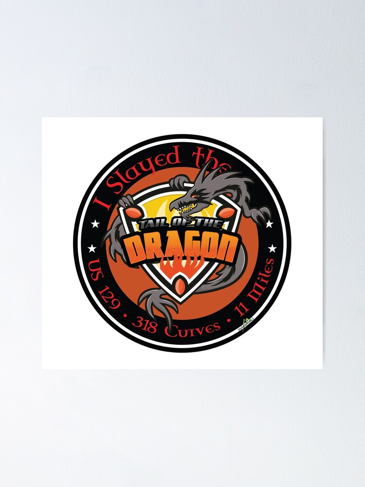 "Tail of the Dragon Road US 129 Motorcycle Sports Car Sticker & T-Shirt ...