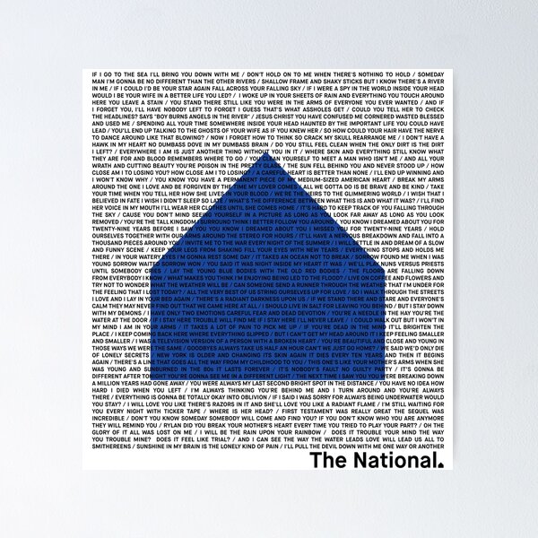 "The National (Band) Logo (Sleep Well Beast) and Lyrics (Black)" Poster ...