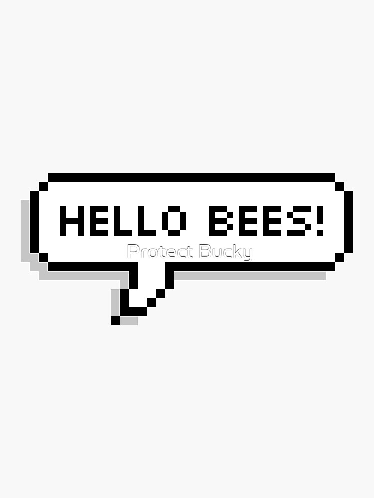 "Hello bees!" Sticker for Sale by ReichenbachHero | Redbubble