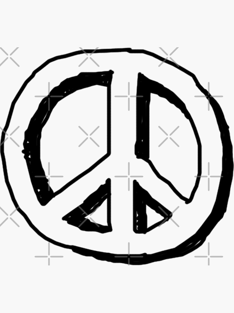 "#minimalistic peace symbol" Sticker by EpanOnline | Redbubble