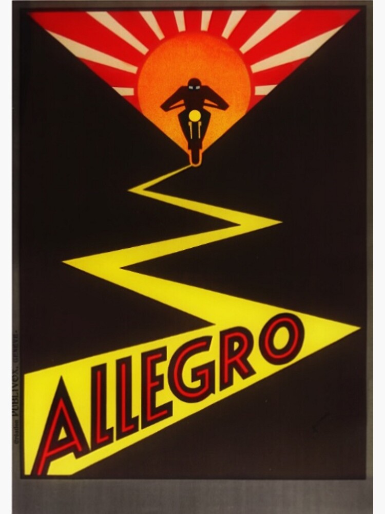 "1930 Allegro Motorcycles Dealer Sign / Advertising Poster Art" Sticker ...