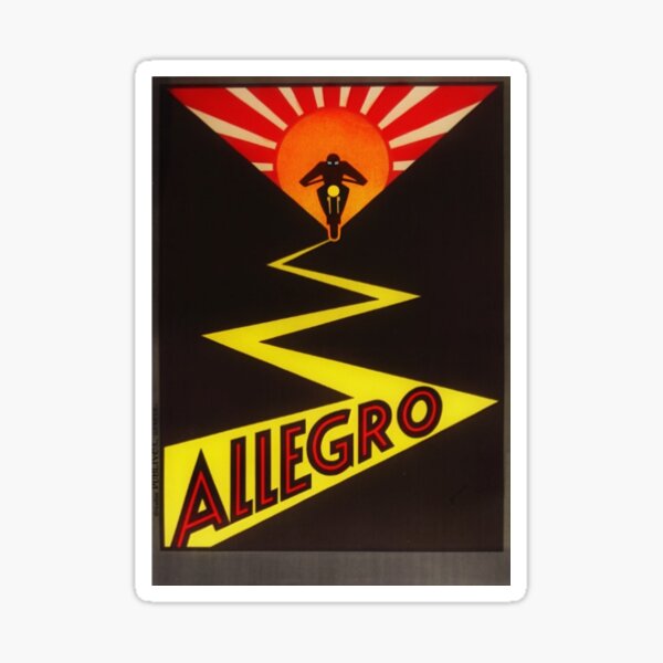 "1930 Allegro Motorcycles Dealer Sign / Advertising Poster Art" Sticker ...