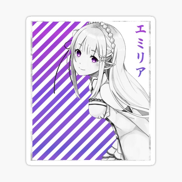 "Emilia" Sticker for Sale by ReoAnime | Redbubble
