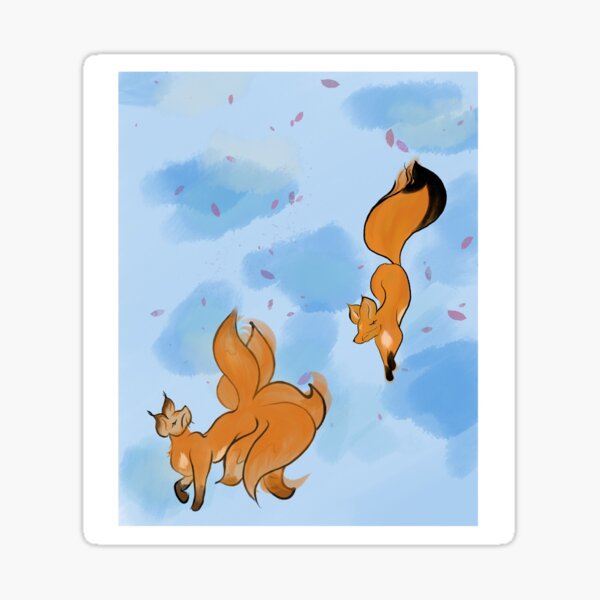 "Kitsune" Sticker for Sale by minherba | Redbubble