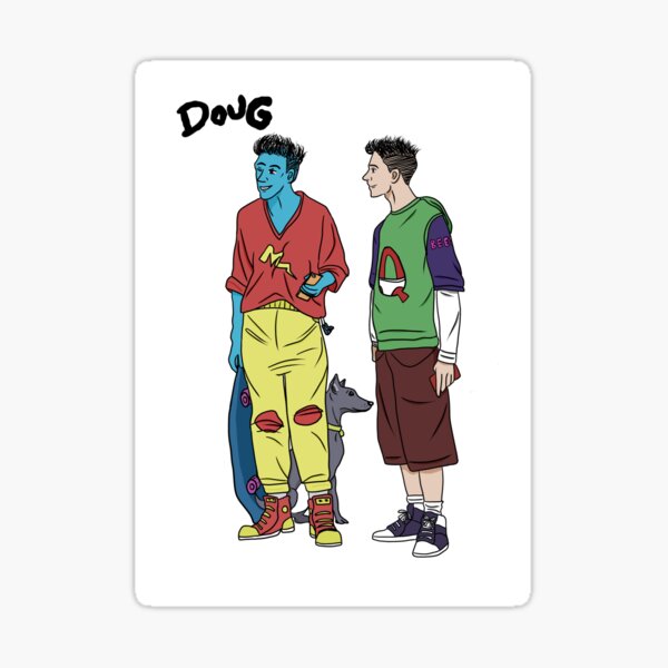 "Doug Funnie t-shirt" Sticker by alligatortearsq | Redbubble